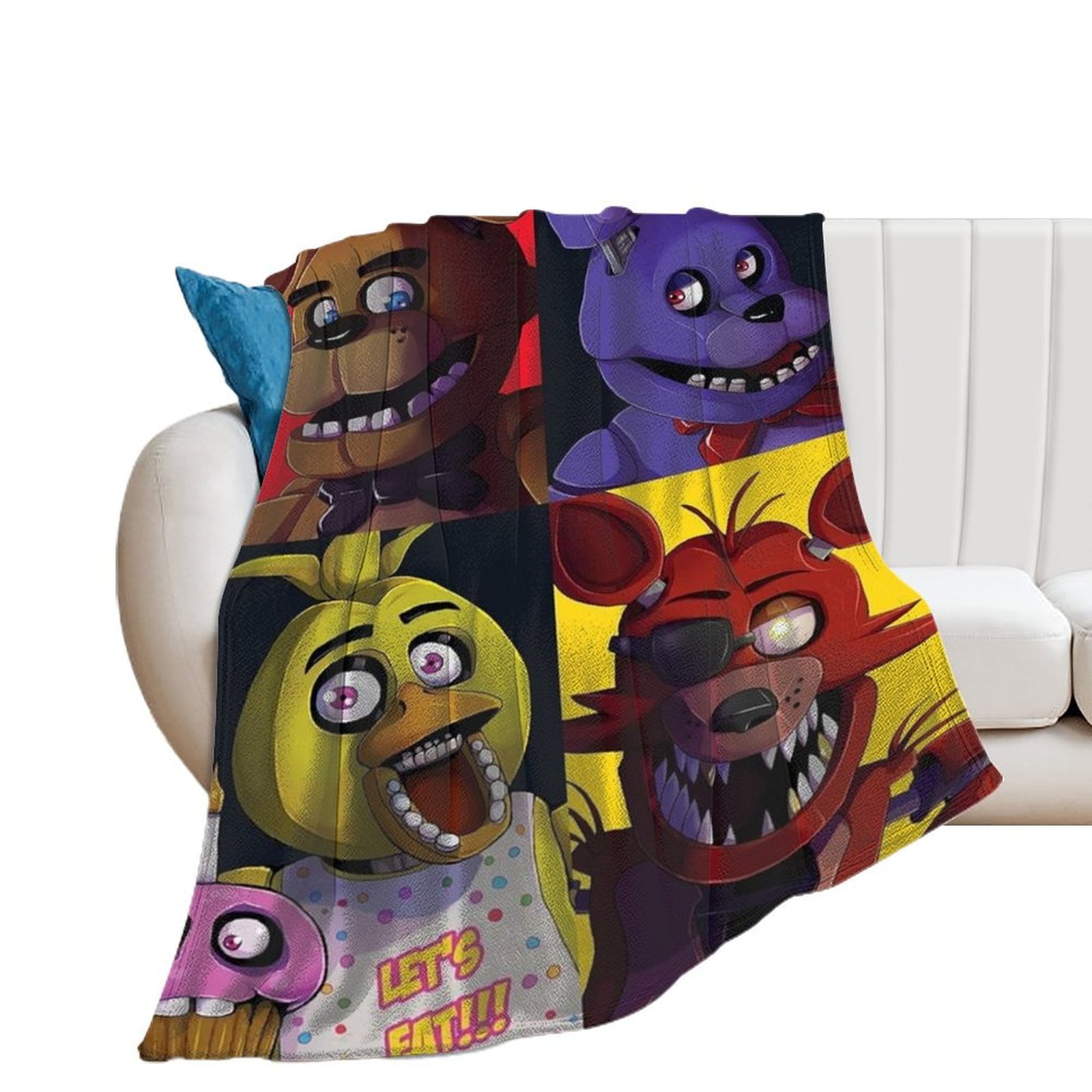 Five Nights at Fred-dy Throw Blanket Flannel Anime for Girls Boys Men ...