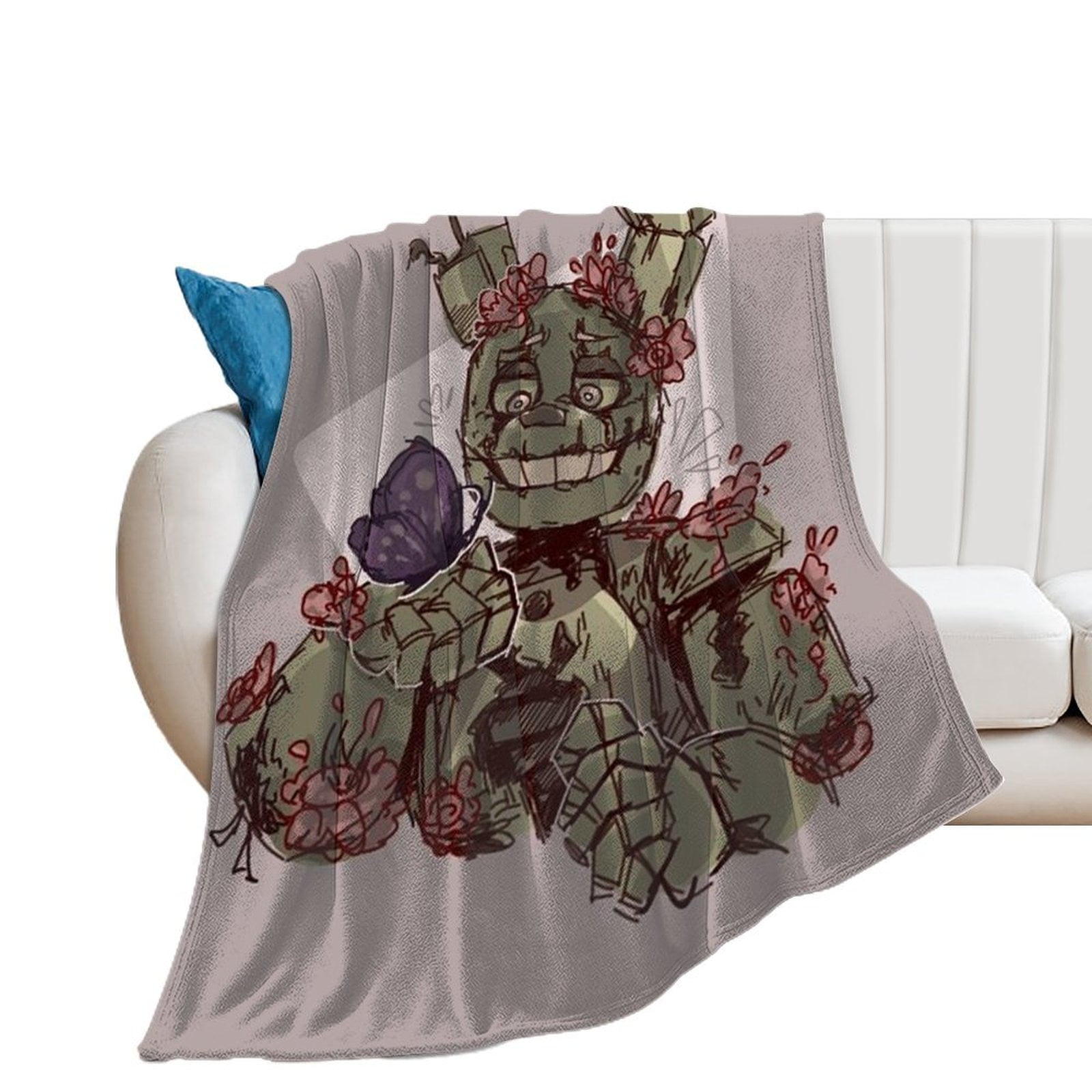 Five Nights at Fred-dy Throw Blanket Flannel Anime for Girls Boys Men ...