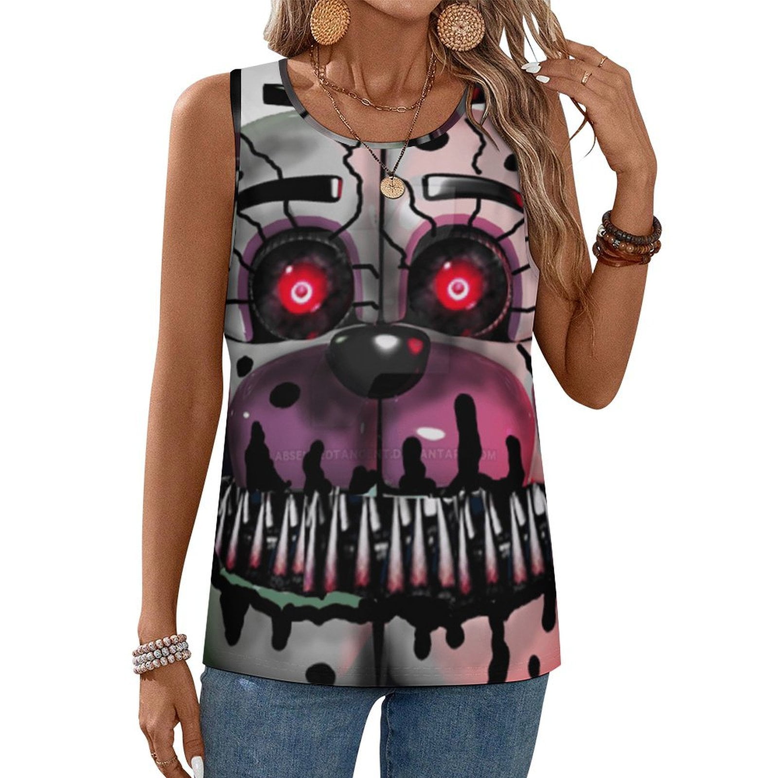 Five Nights at Freddy FNAF_8025854 Cartoon Women's Sports Tank Top ...