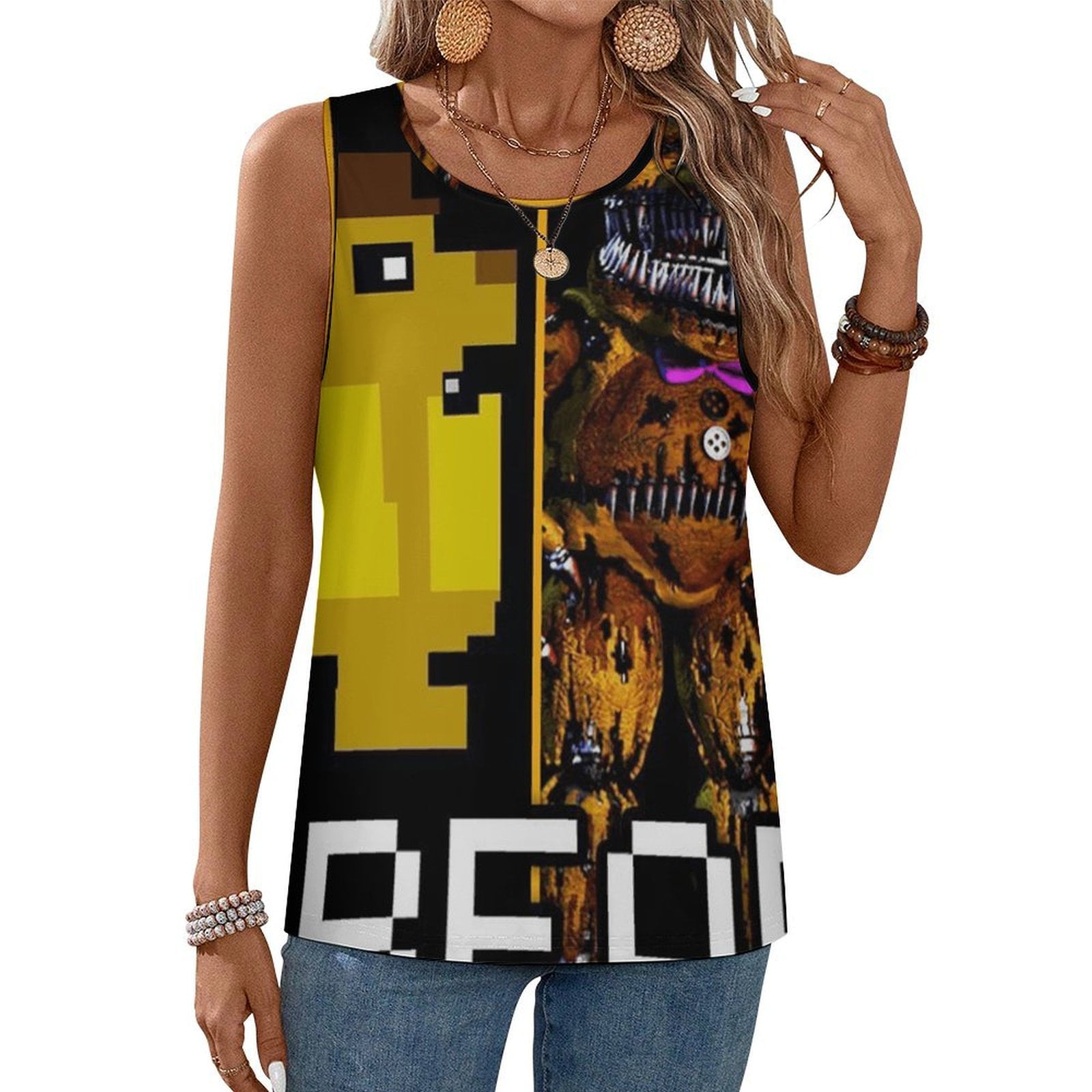 Five Nights at Freddy FNAF_8025928 Cartoon Women's Sports Tank Top ...