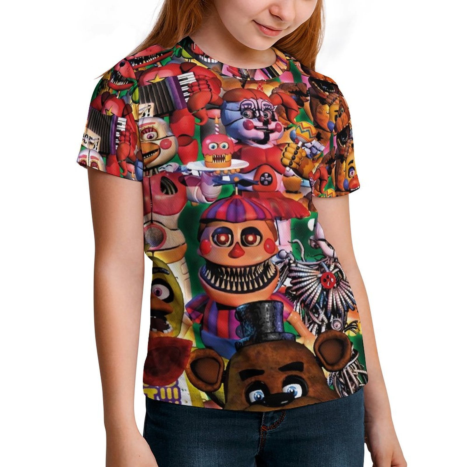 Five Nights at Freddy Girls Short Sleeve T-Shirt 150CM - Walmart.com