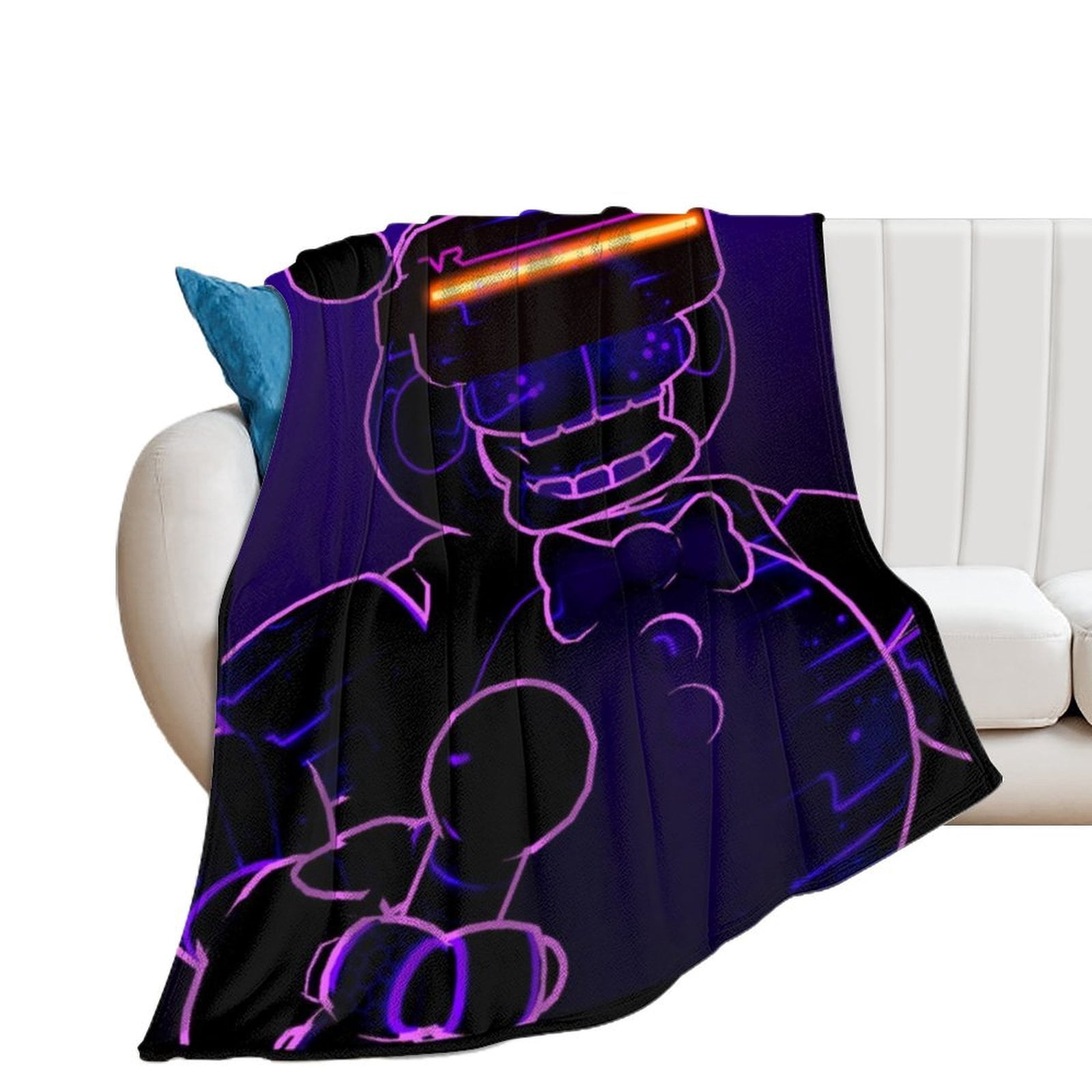 FNAF Throw Blanket Five Nights at Freddy Cute Flannel for Boys Girls ...