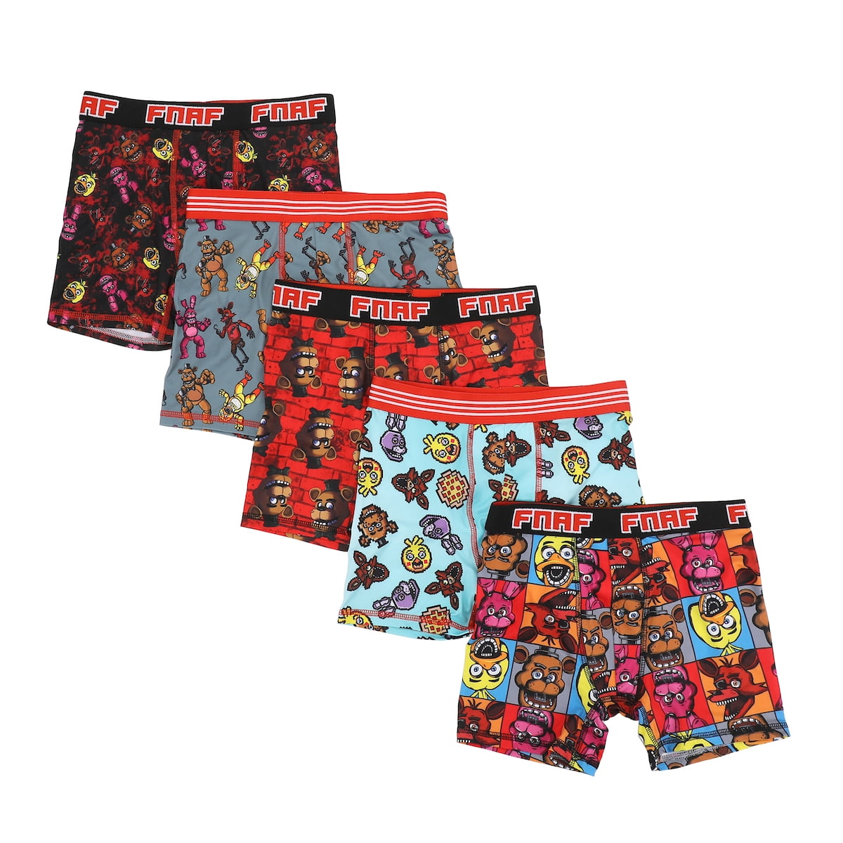 Five Nights at Freddy's 5-Pack of Boys' Character Boxer Briefs-4 ...