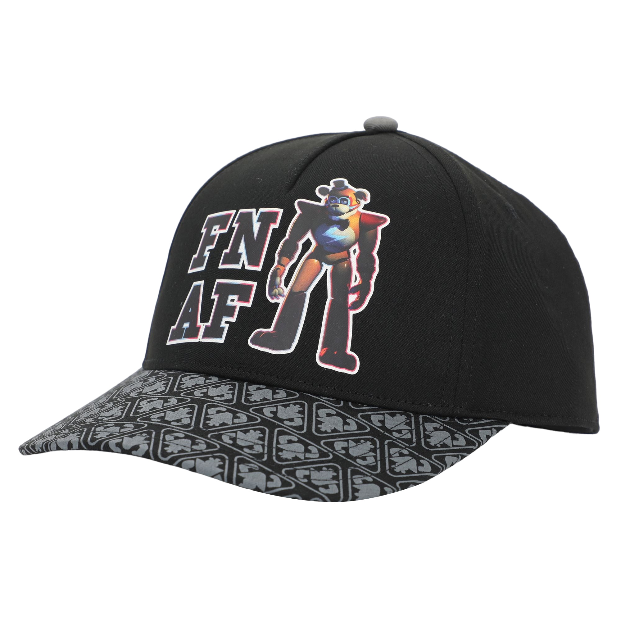 Five Nights at Freddy's AOP Brim Baseball Cap, Black, Adjustable Fit ...