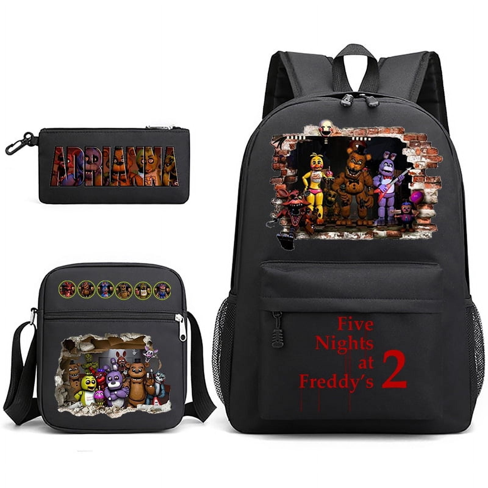 Five-Nights-at-Freddy's Anime Backpack Set 3 Pieces Shoulder Bag and ...