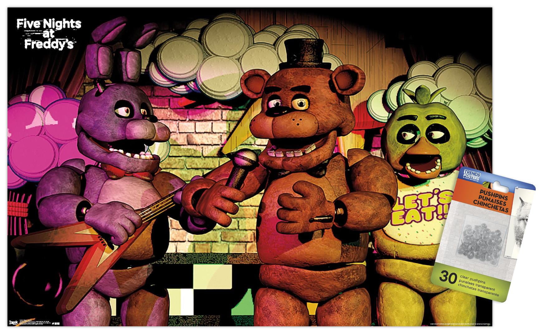 Five Nights at Freddy's - Band Wall Poster with Push Pins, 14.725" x 22 ...