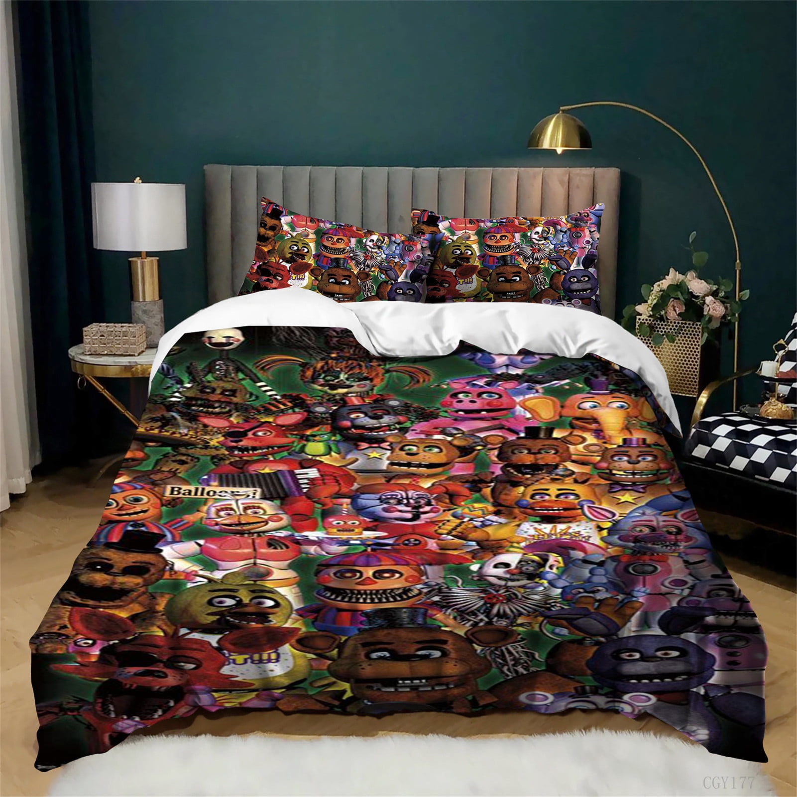 Five Nights at Freddy's Bedding Set 3pcs Light-Weight Quilt Cover All ...