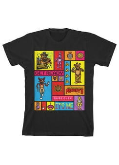 Five Nights at Freddy's Animatronic Characters Mash Up Boy's Navy T ...