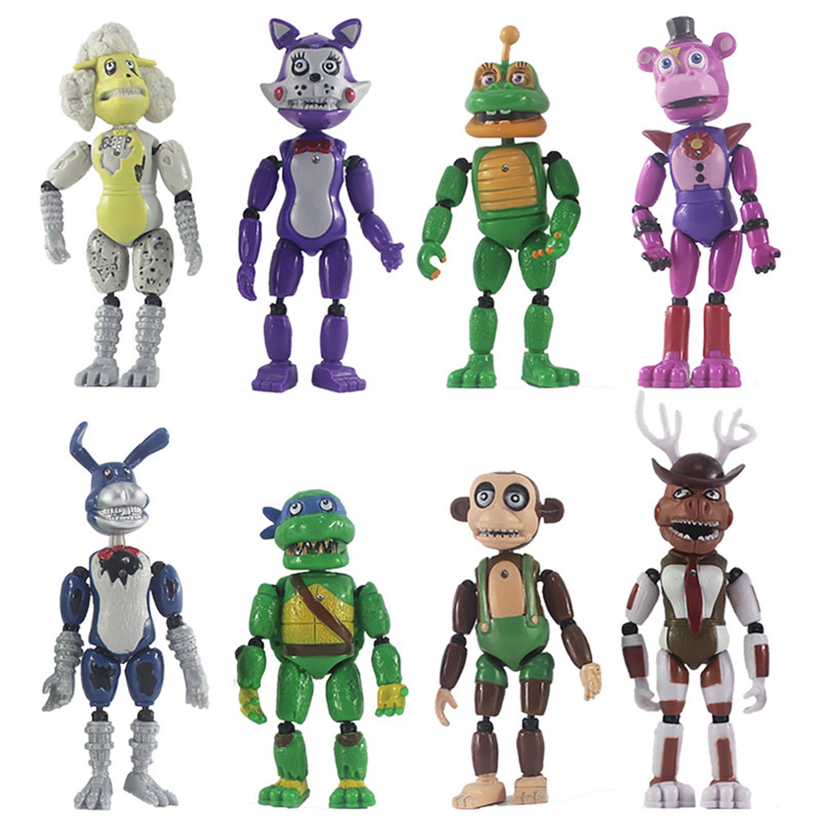 Five Nights at Freddy's FNAF, 12 Inch 8 Piece Set Of Movable Joint With ...