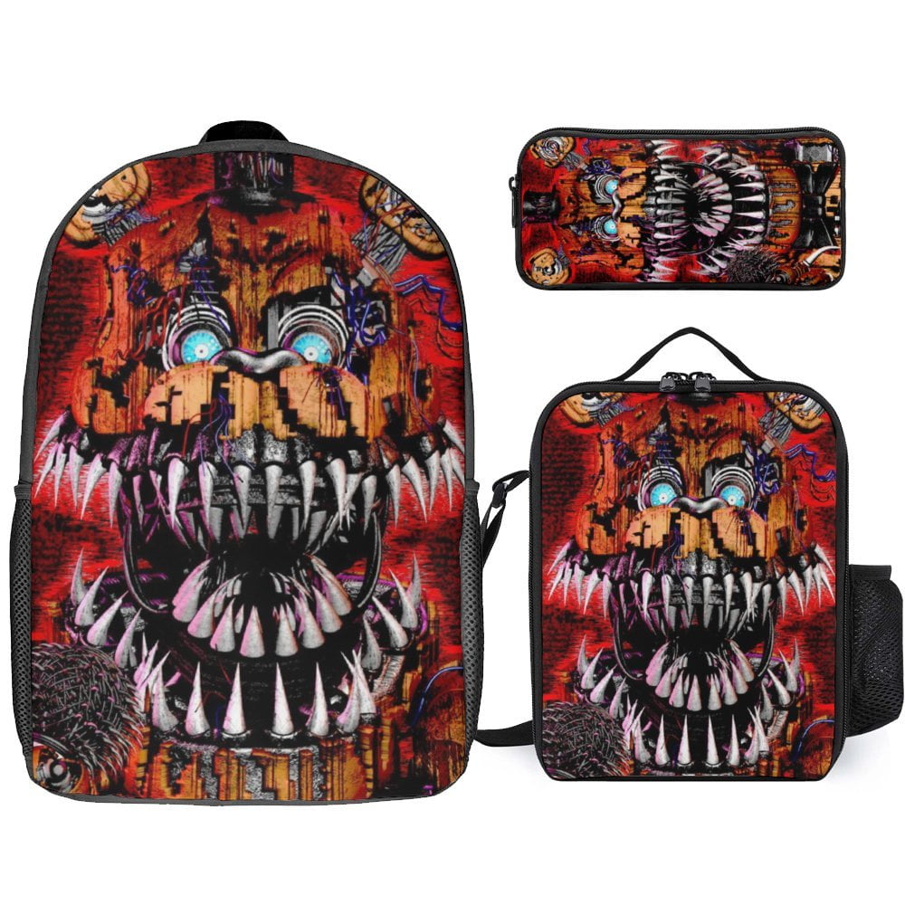 Five Nights at Freddy's FNAF Backpack 3 Piece Set Travel Daypack ...