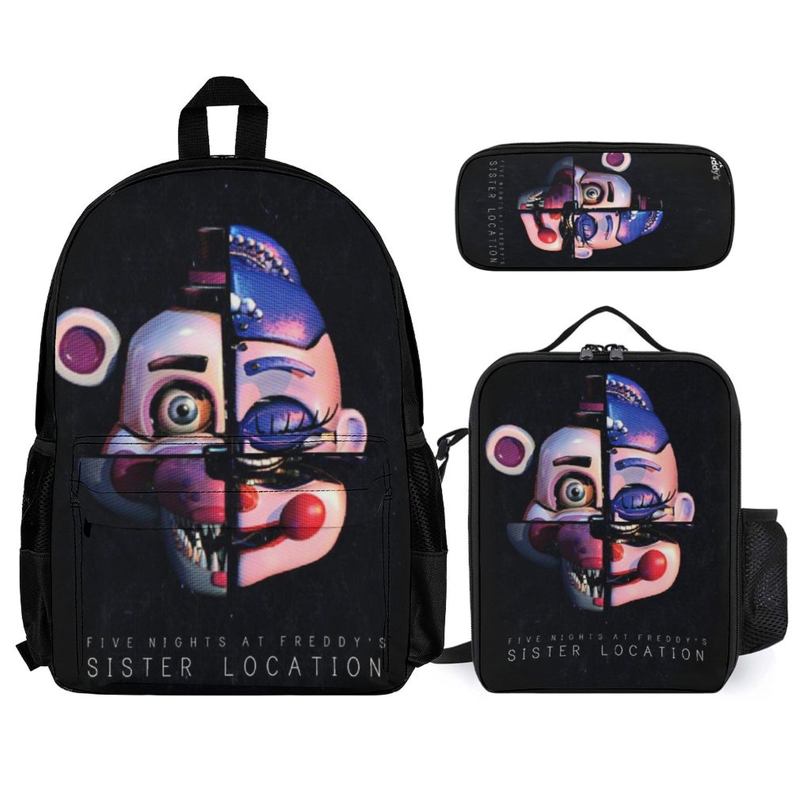 Five Nights at Freddy's FNAF Backpack 3 Pieces Set With Lunch Bag And ...