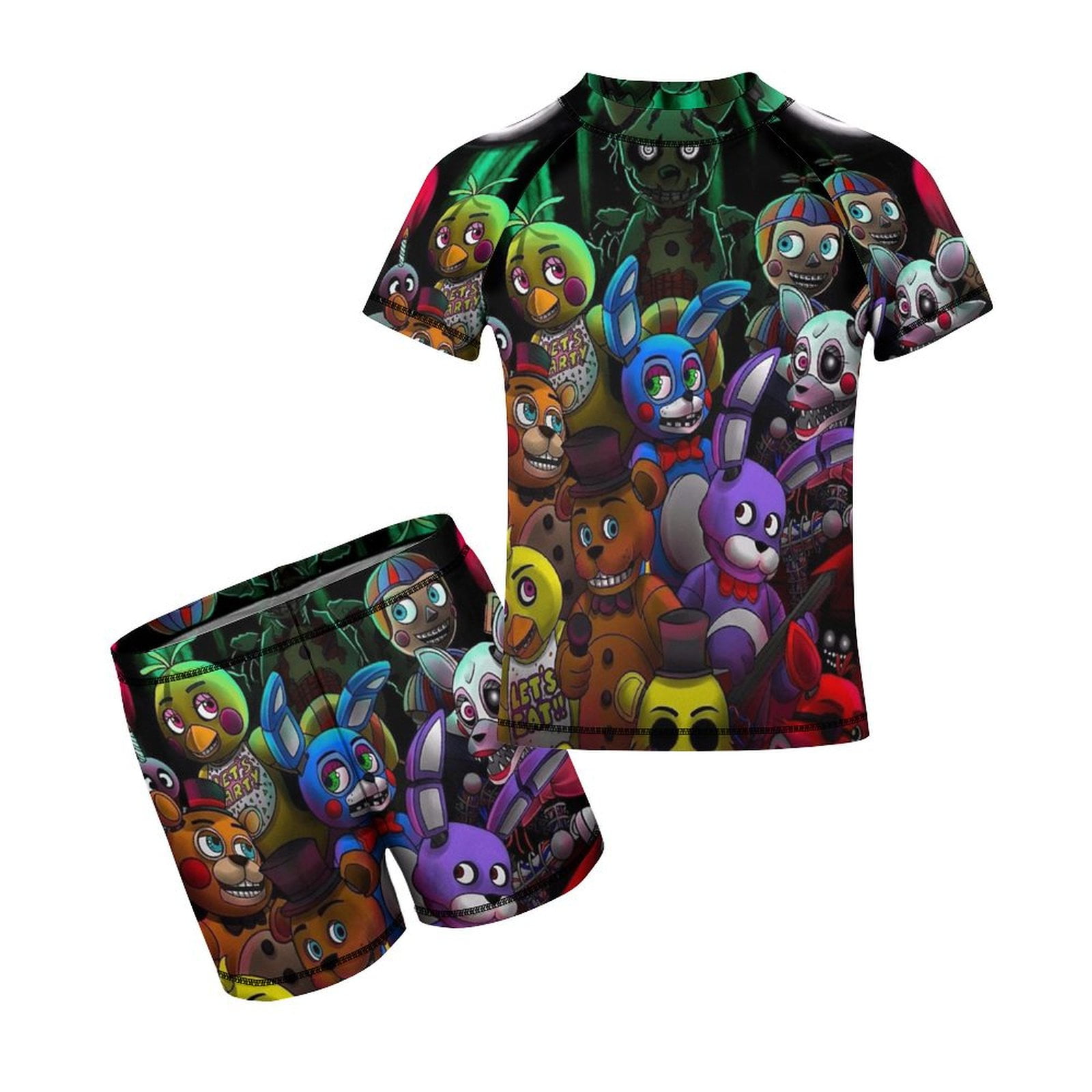 Five Nights at Freddy's FNAF Boys 2-Piece Swimsuit Set Bathing Suit ...