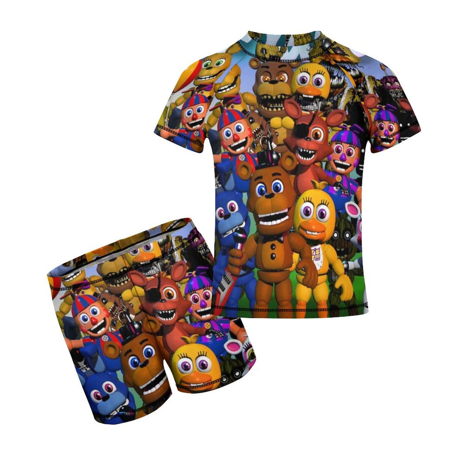 Five Nights at Freddy's FNAF Boys 2-Piece Swimsuit Set Bathing Suit ...