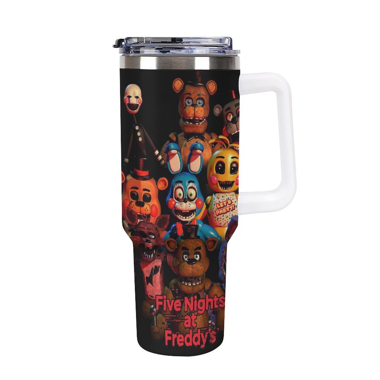 Five Nights at Freddy's FNAF Car Cup Tumbler with Handle & Straw 40 Oz ...