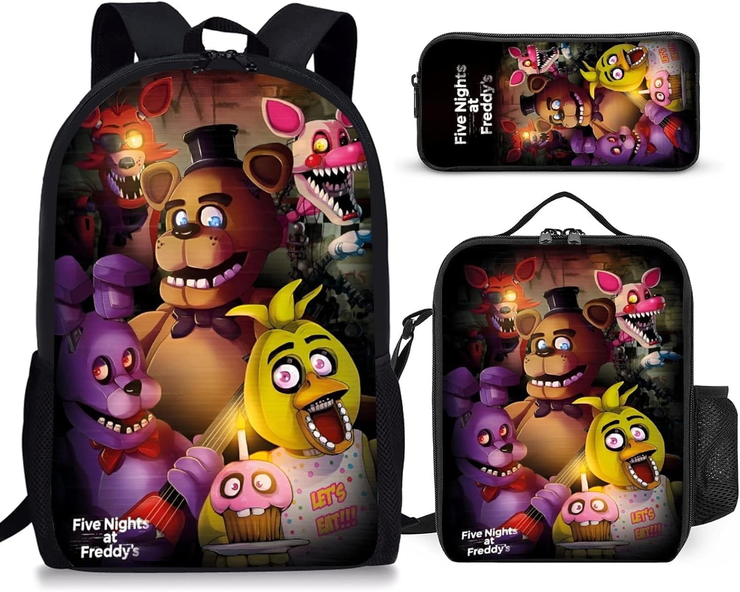 Five Nights at Freddy's FNAF Cartoon Backpack Large Capacity Portable ...
