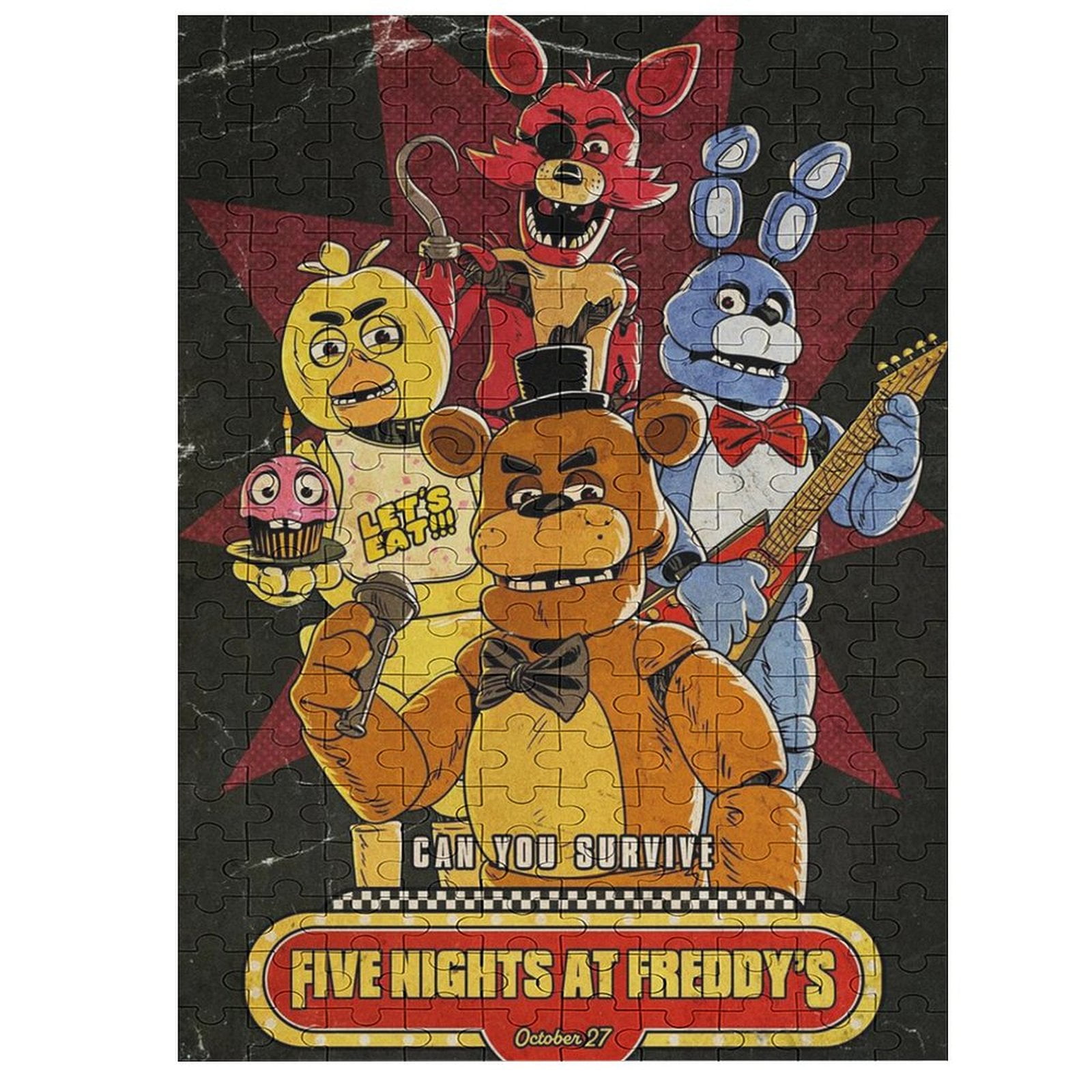 Five Nights at Freddy's FNAF Jigsaw Puzzle, Wood Puzzles Adult, 200 PCS Jigsaw Puzzle Perfect ...
