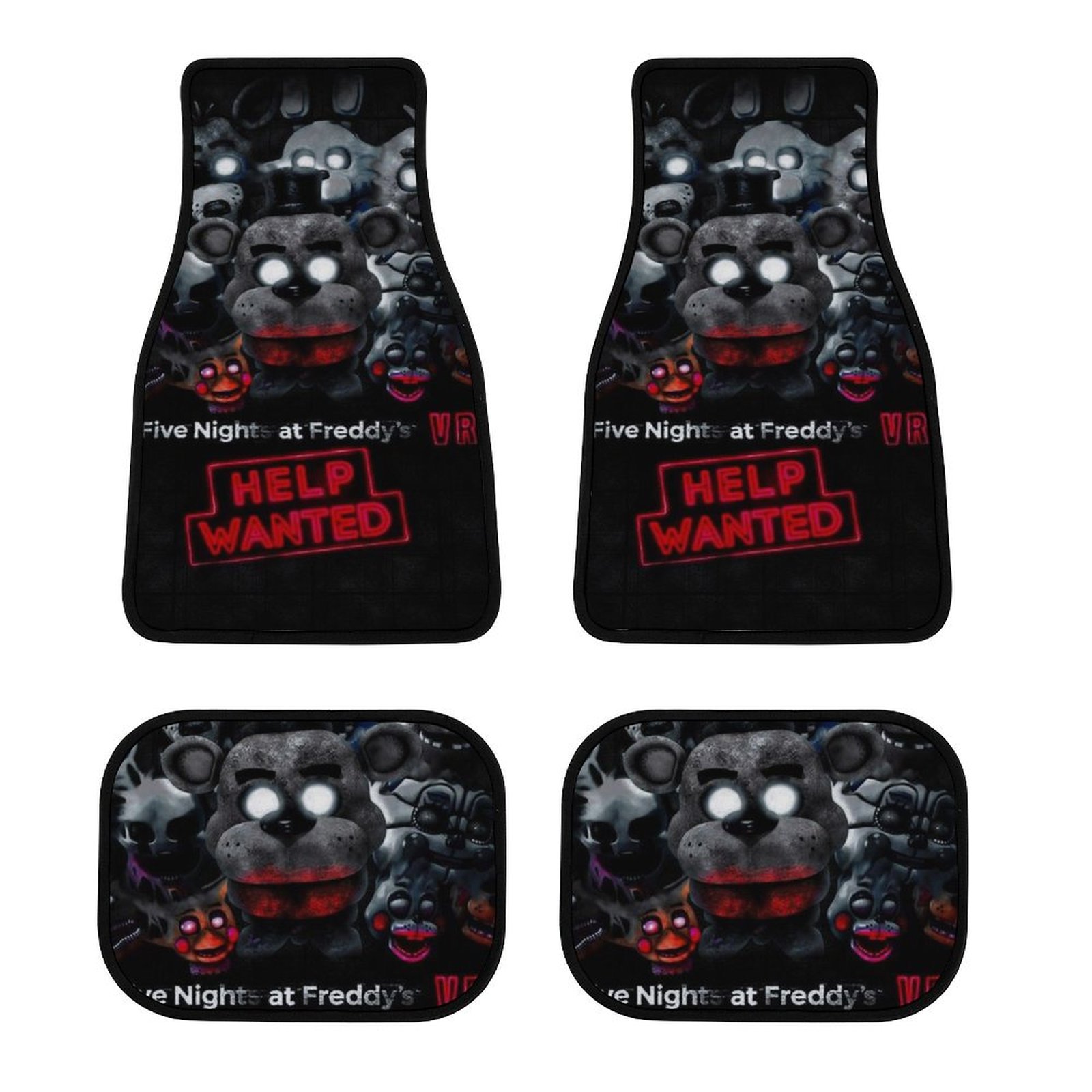 Five Nights at Freddy's FNAF Print Car Mats Set 4-Piece All Weather ...