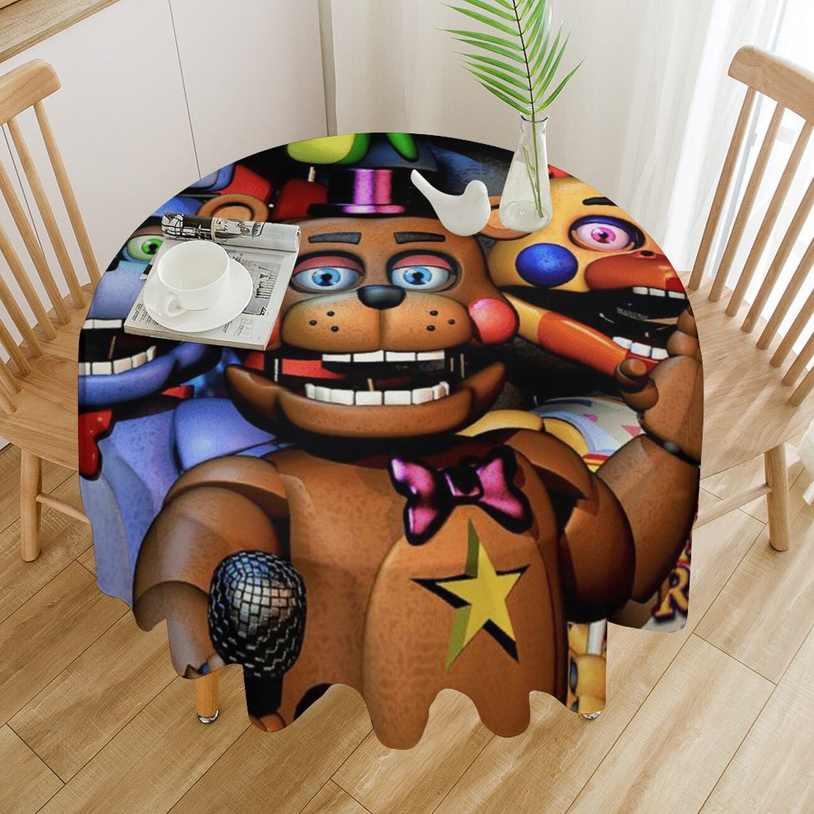 Five Nights at Freddy's FNAF Round Tablecloth Print Decorative Table ...