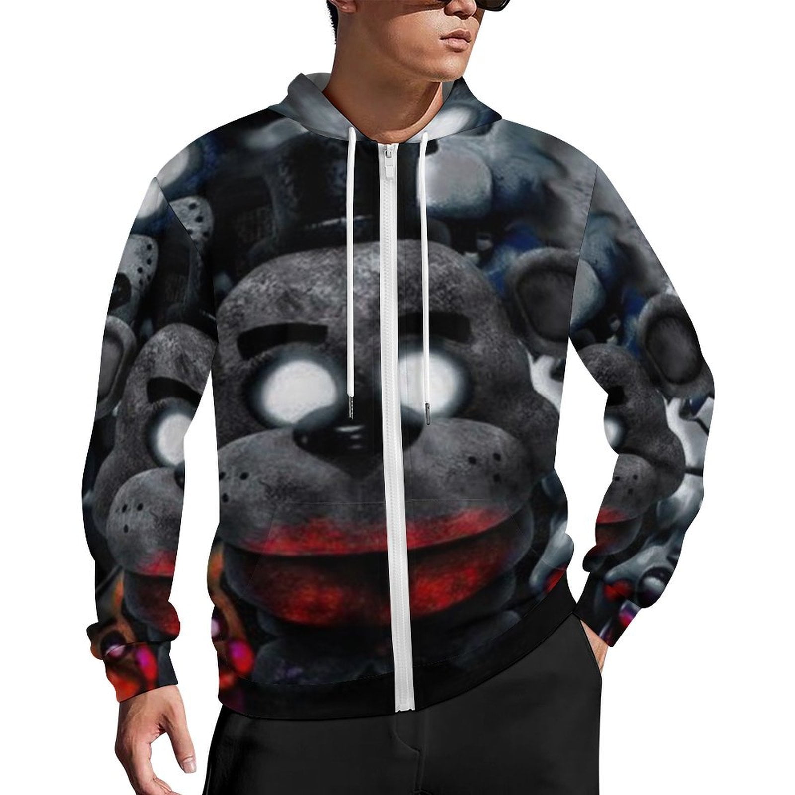 Five Nights at Freddy's FNAF Zip Up Hoodies Unisex Realistic 3D Print ...