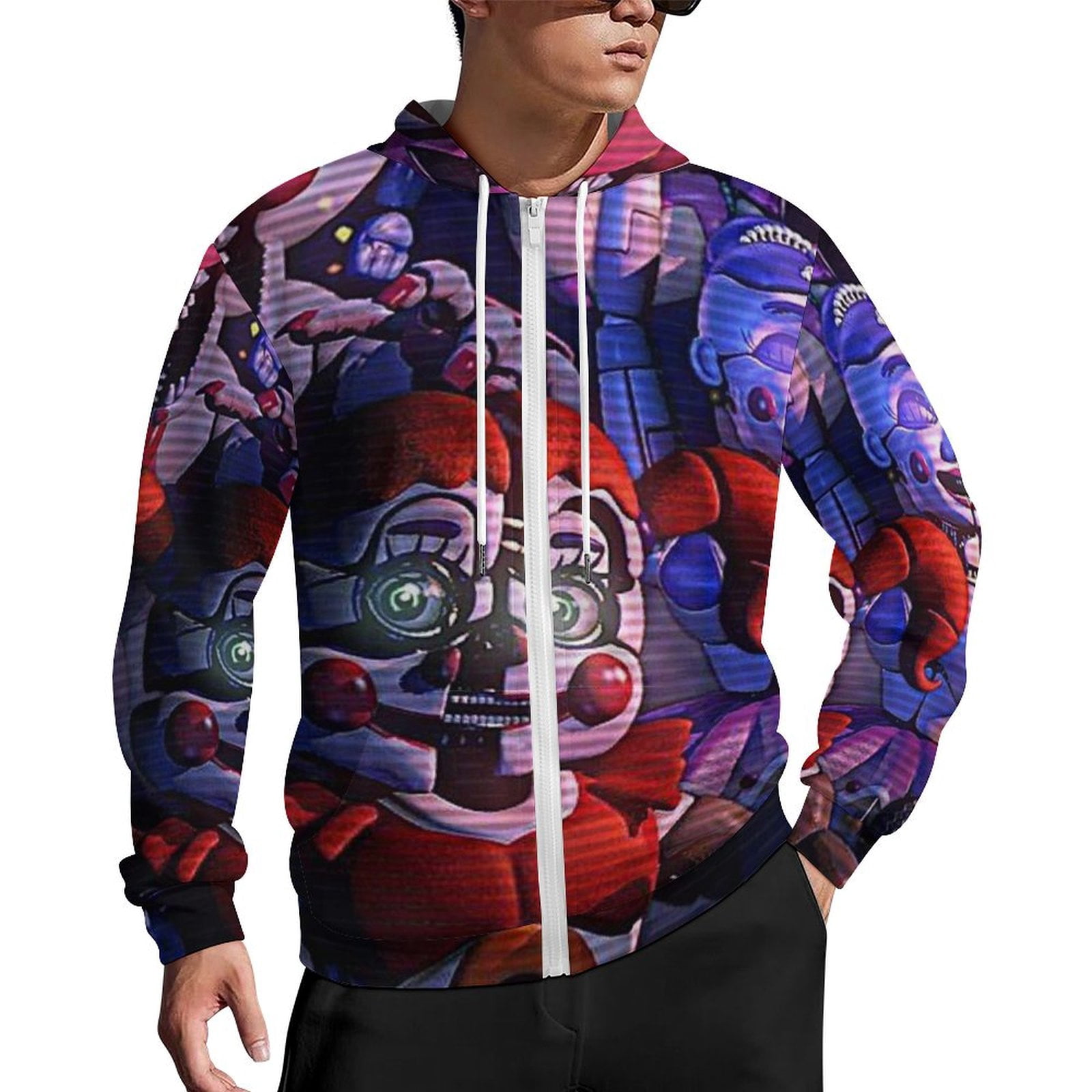 Five Nights at Freddy's FNAF Zip Up Hoodies Unisex Realistic 3D Print ...