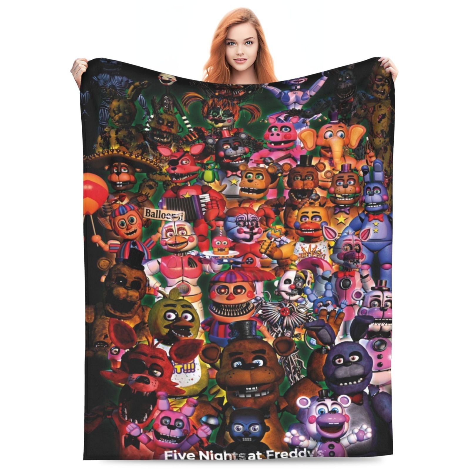 Five Nights at Freddy's FNAF blanket, plush grid comfortable fluffy ...