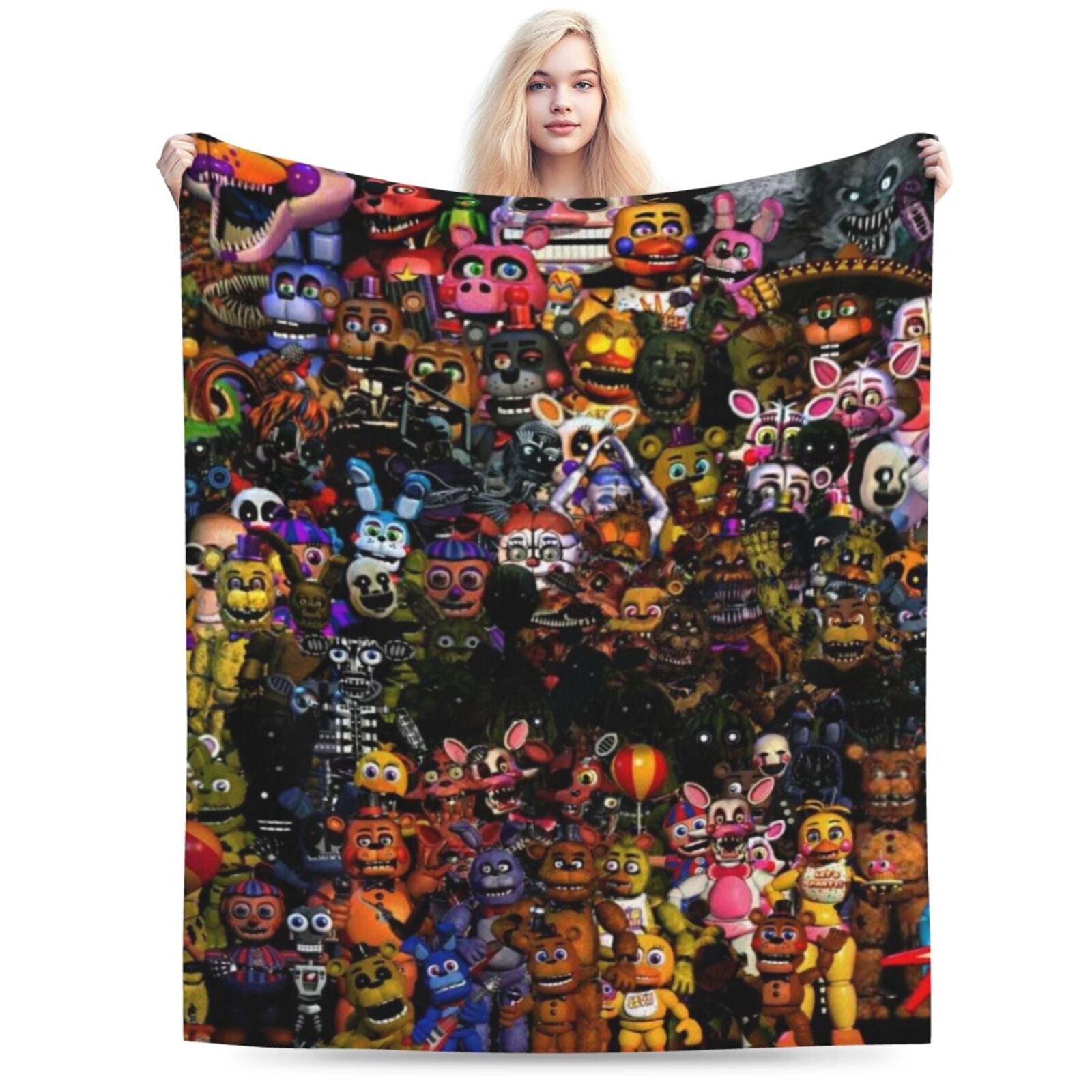 Five Nights at Freddy's FNAF blanket, plush grid comfortable fluffy ...