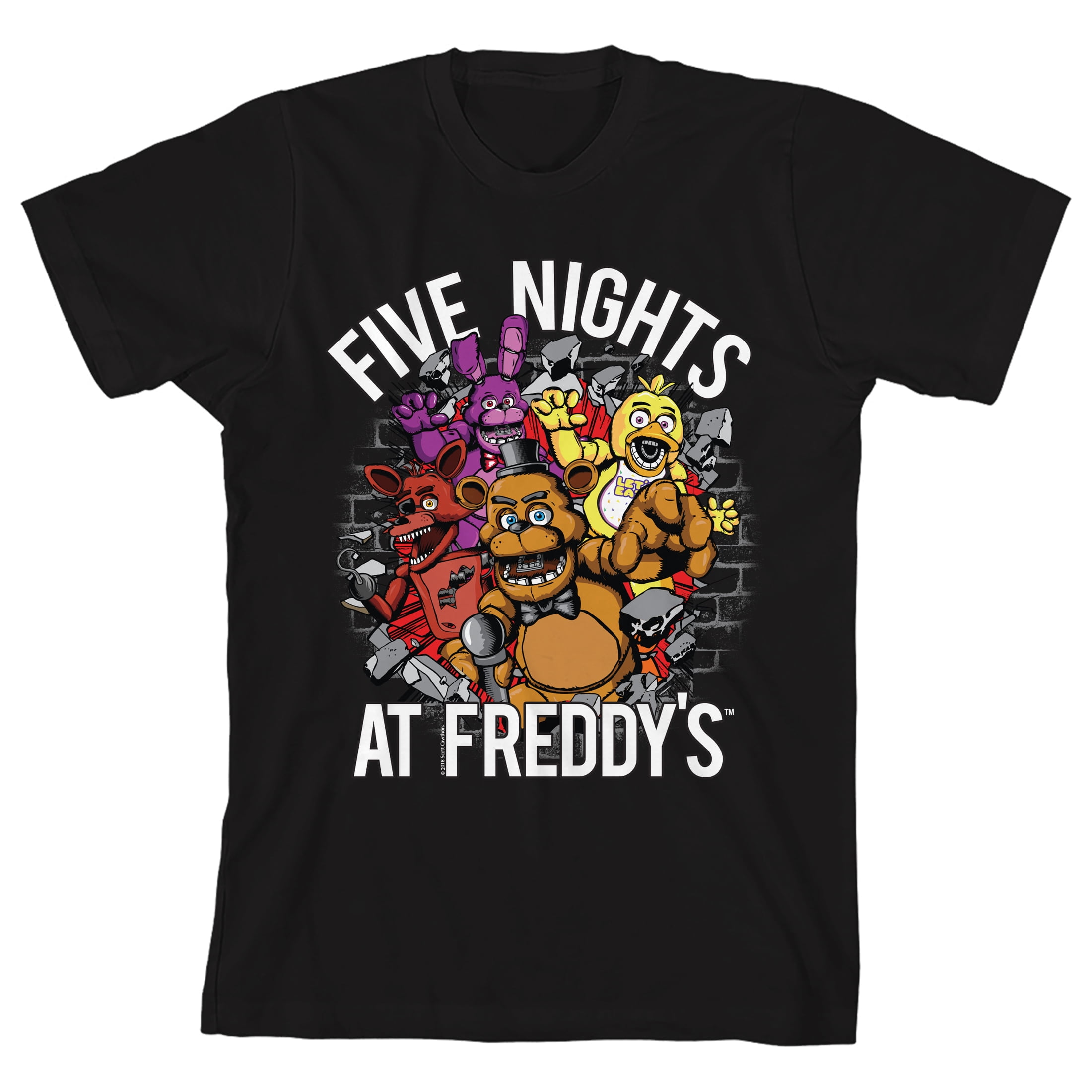 Five Nights at Freddy's Favorite Characters Youth Boy Black Short ...