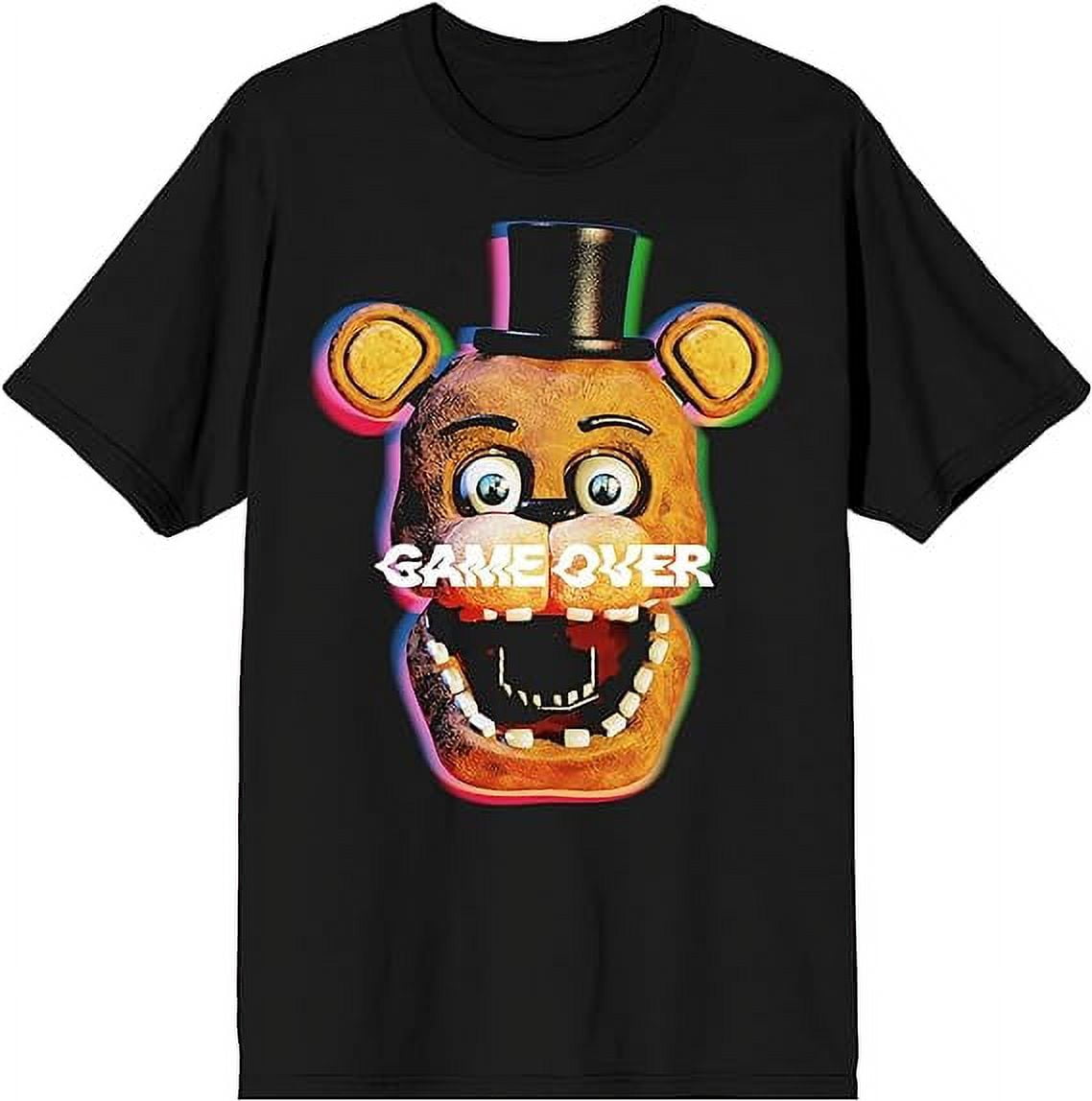 Five Nights at Freddy's Freddy Fazbear Blue Shadow Men's Black T-Shirt ...