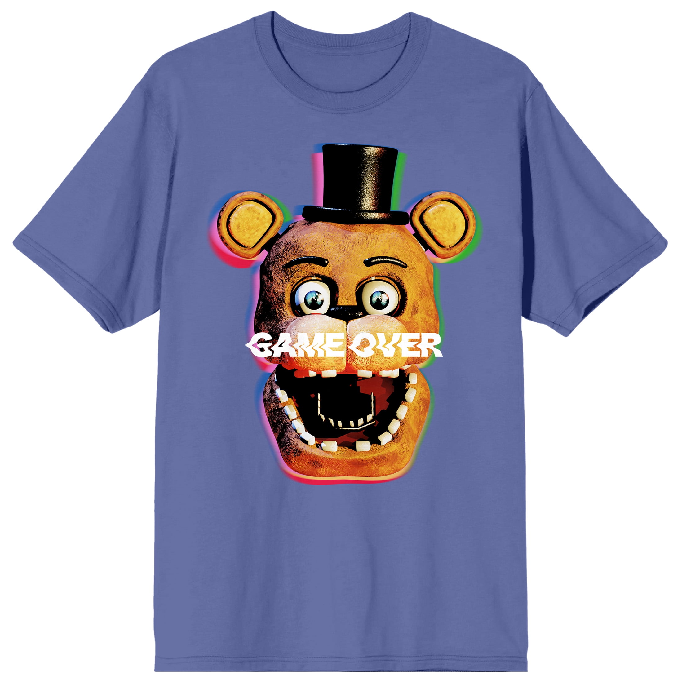 Five Nights at Freddy's "Game Over" Freddy Fazbear Adult Periwinkle ...