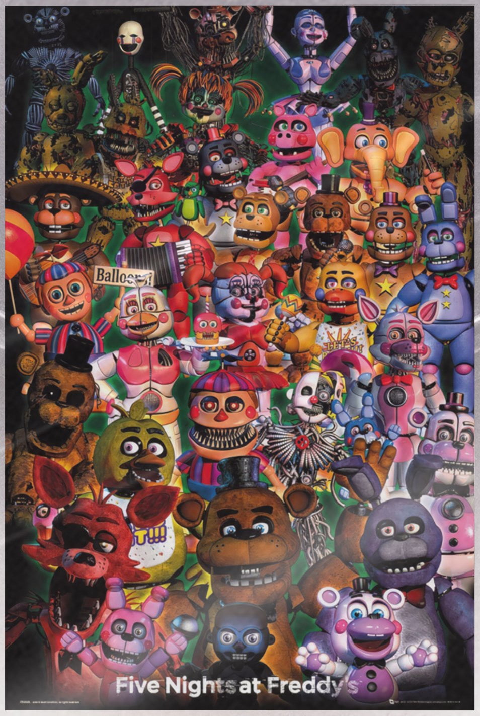Five Nights at Freddy's - Gaming Poster (All Characters - Ultimate ...