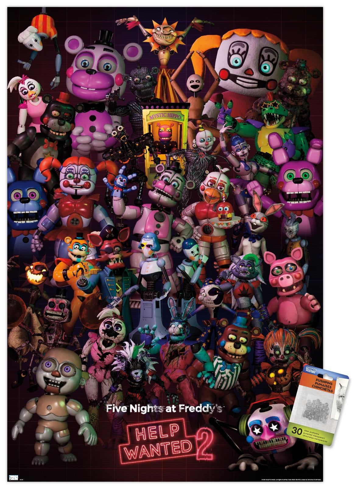 Five Nights at Freddy's: Help Wanted 2 - Group Wall Poster with Push ...