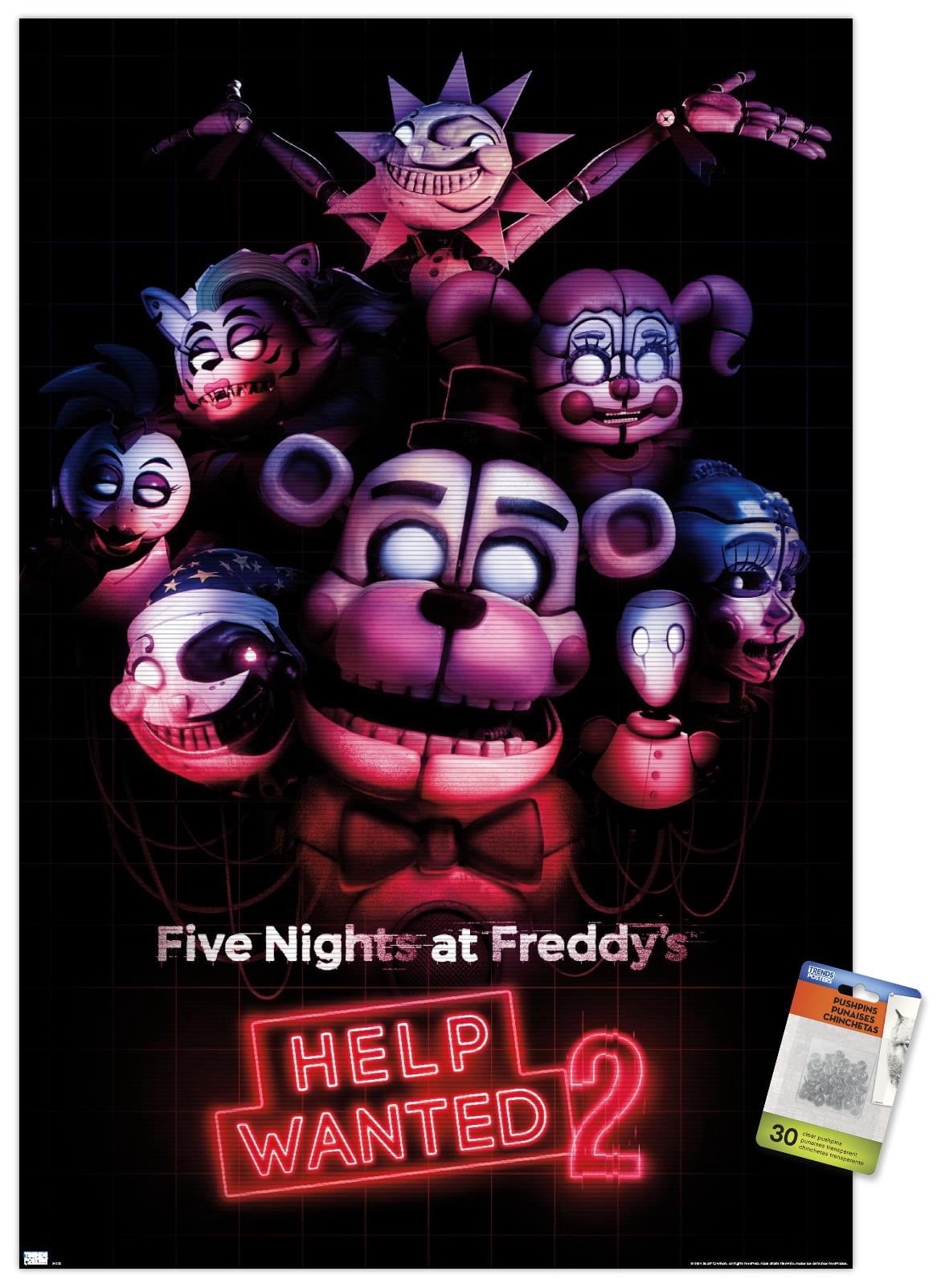 Five Nights at Freddy's: Help Wanted 2 - Key Art Wall Poster with Push ...