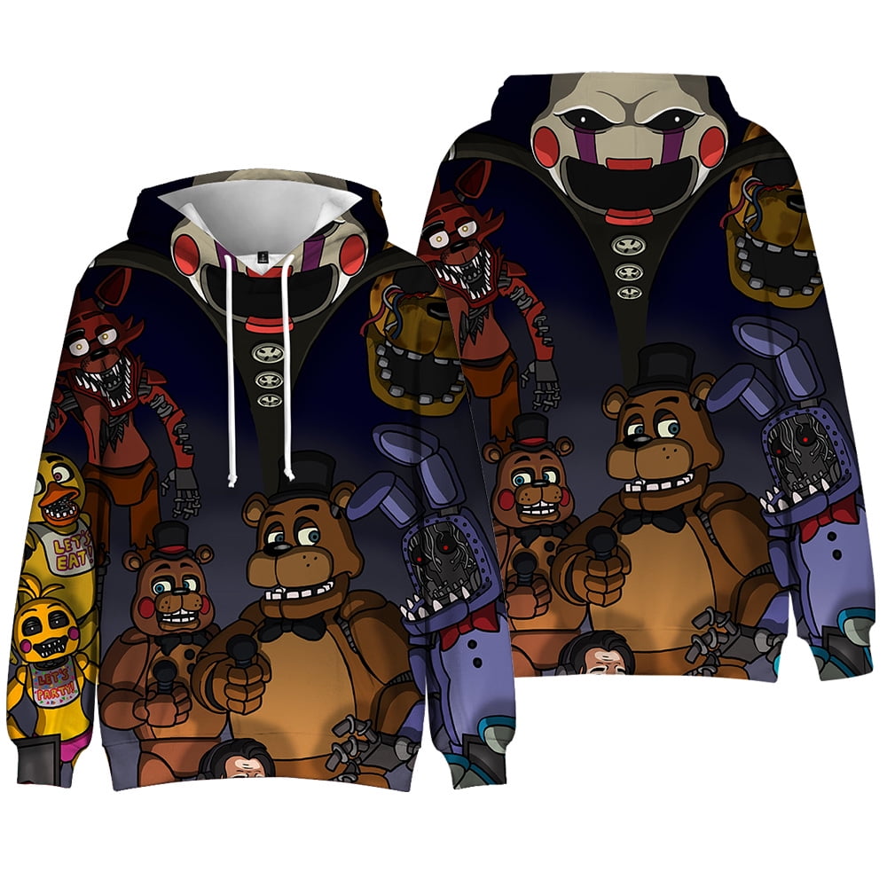 Five Nights at Freddy's Hoodies Women Men Casual Cartoon Hooded Long ...