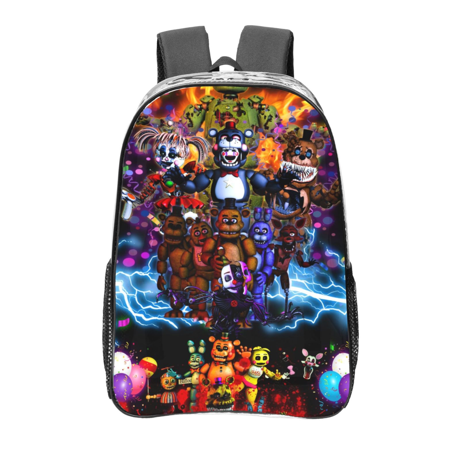 Five Nights at Freddy's Horror Transparent Backpack Adjustable ...