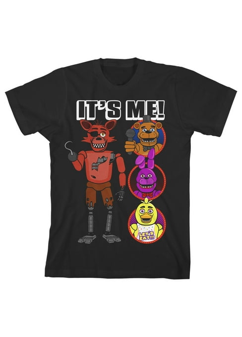 Five Nights at Freddy's Animatronic Characters Mash Up Boy's Navy T ...