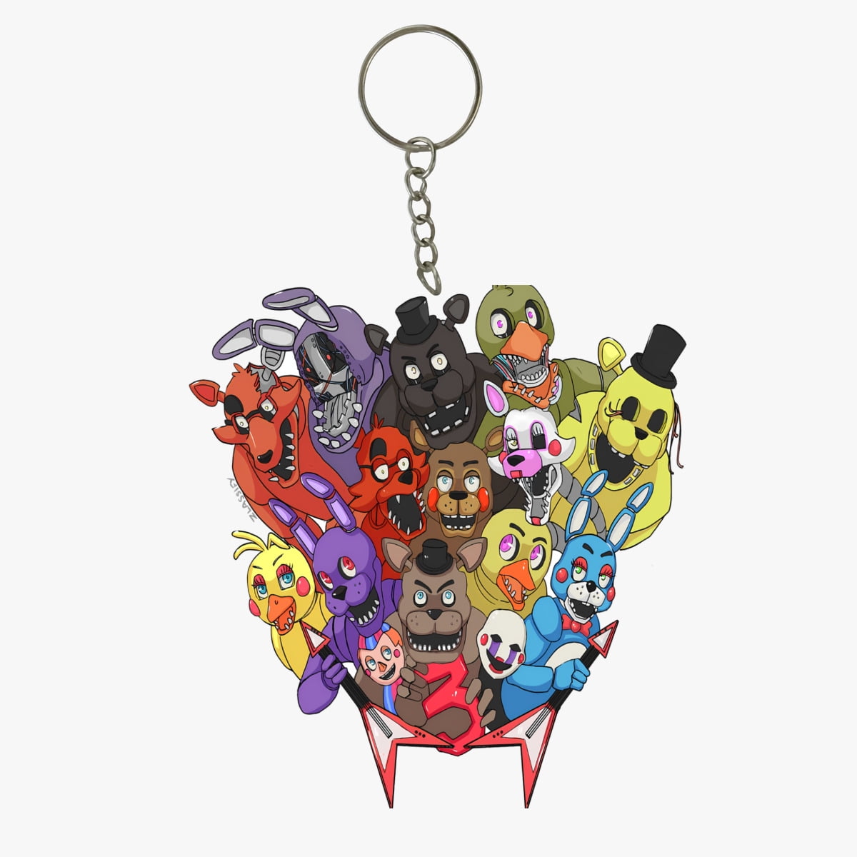 Five Nights at Freddy's Keychain Anime Character Cloth Key Pendant ...