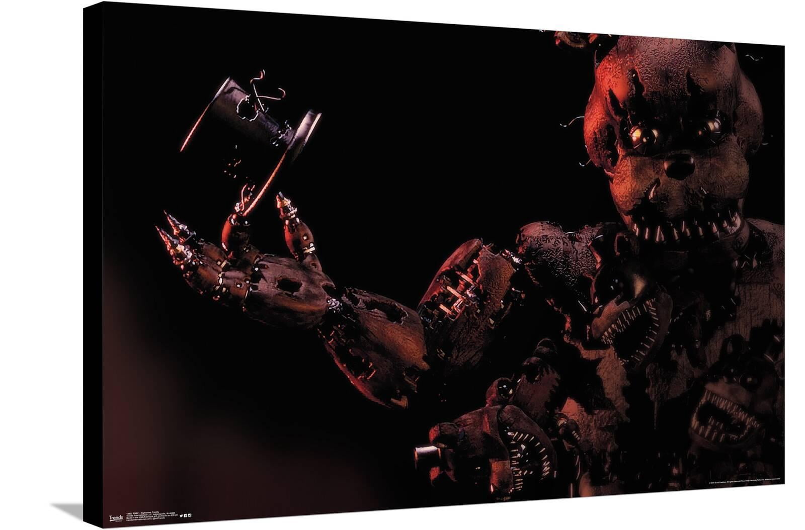Five Nights at Freddy's - Nightmare Freddy Canvas Wall Poster, 22.375 ...