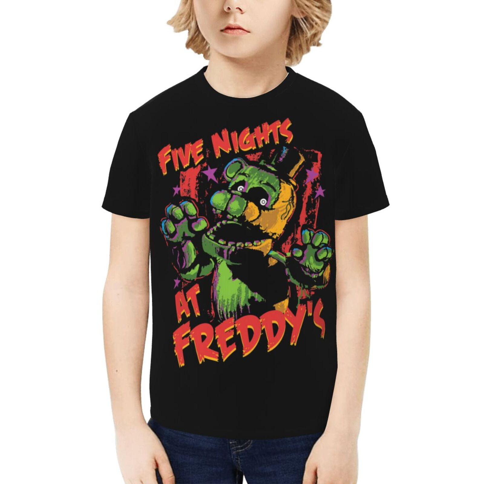 Five Nights at Freddy's Novelty Shirt for Boys 3D Printed T-Shirt ...