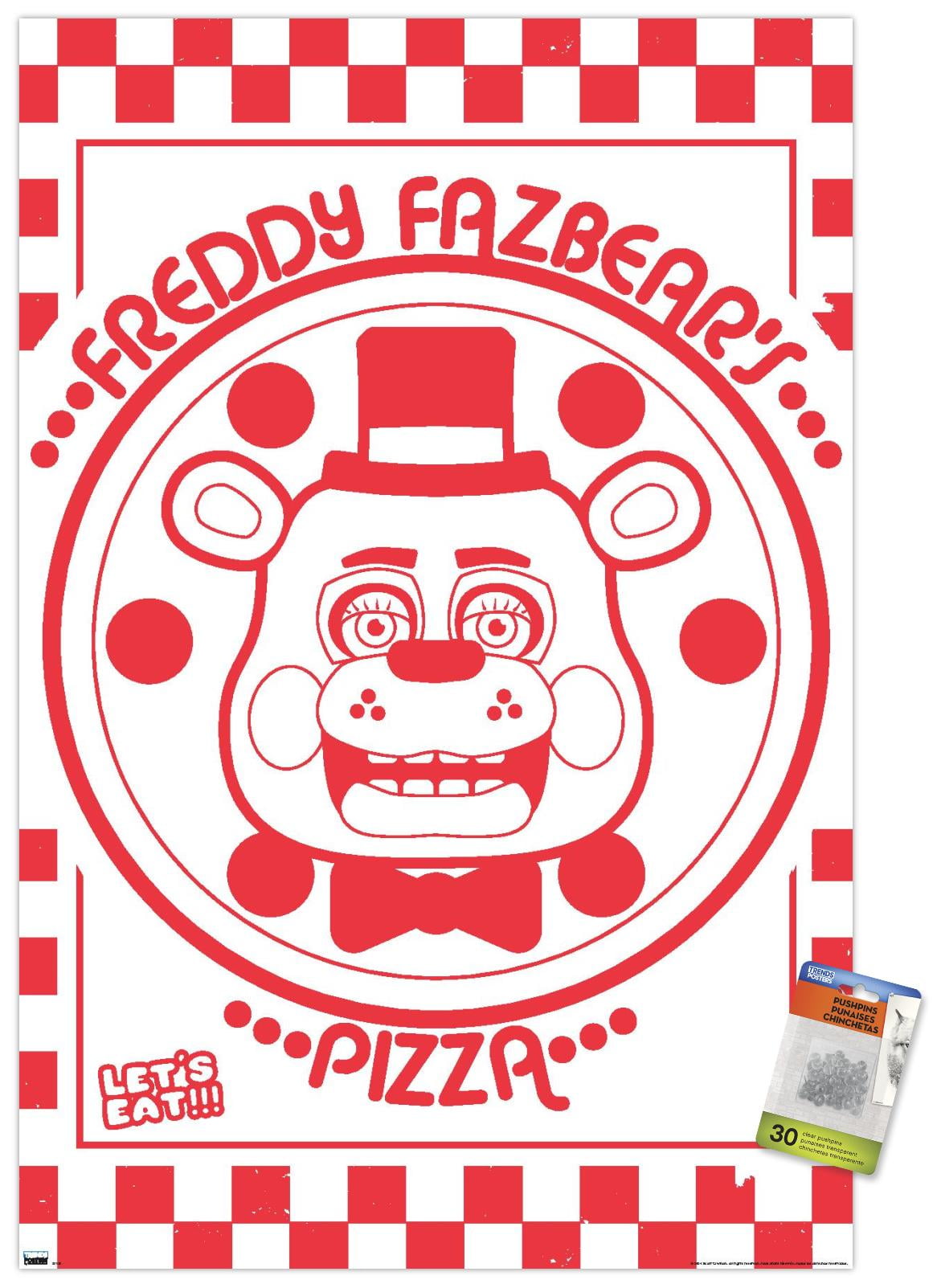 Five Nights at Freddy's - Pizza Box Wall Poster with Push Pins, 22.375 ...