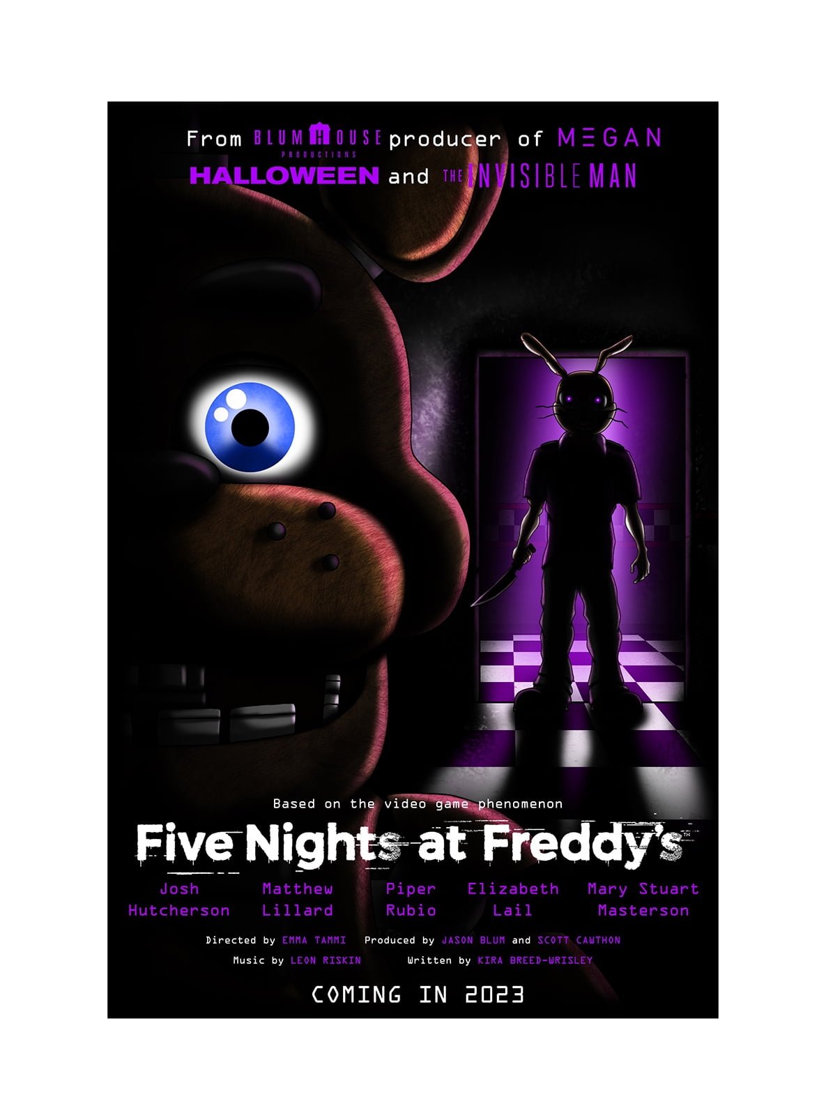 Poster 2023 FNAF Movie Posters Prints Bedroom Decor for Wall Art Print ...