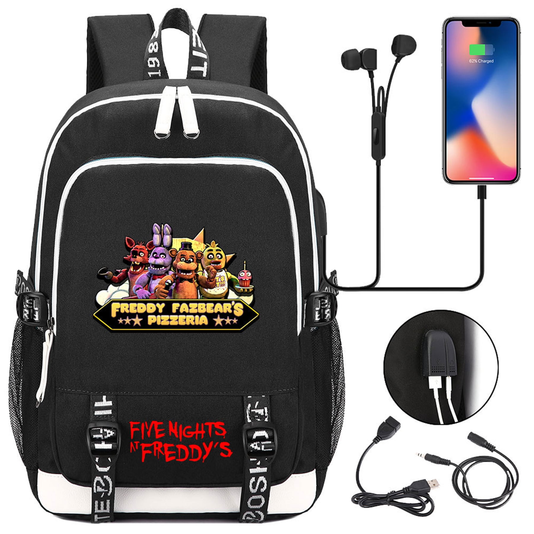 Five Nights at Freddy's School Backpack Multifunctional Laptop Knapsack Waterproof Student ...