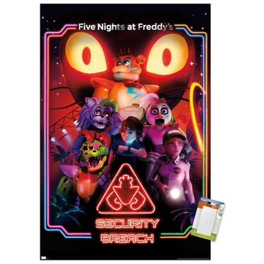 Five Nights at Freddy's: Security Breach - Group Wall Poster with Push ...