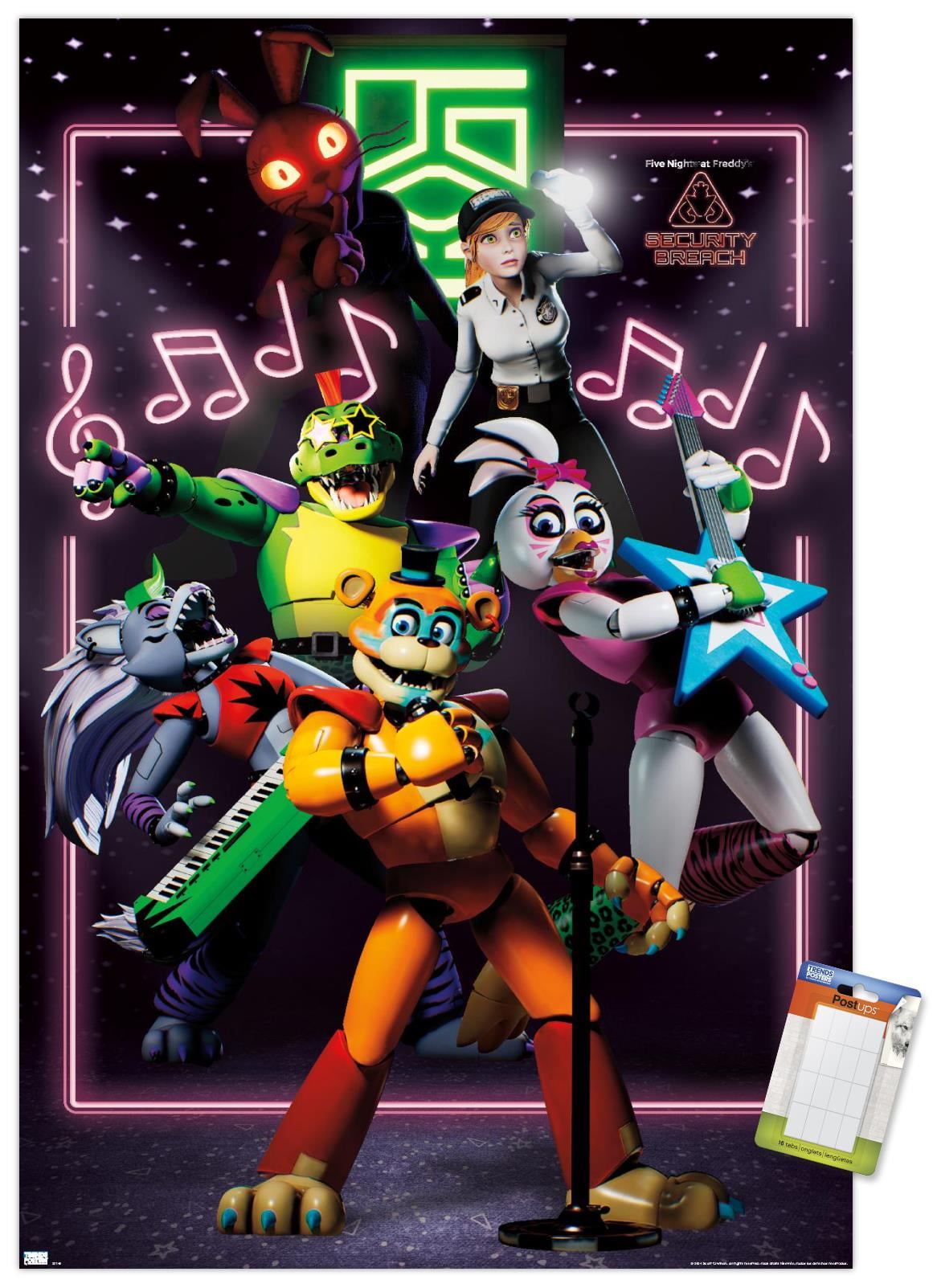 Five Nights at Freddy's: Security Breach - The Band Wall Poster, 22.375 ...