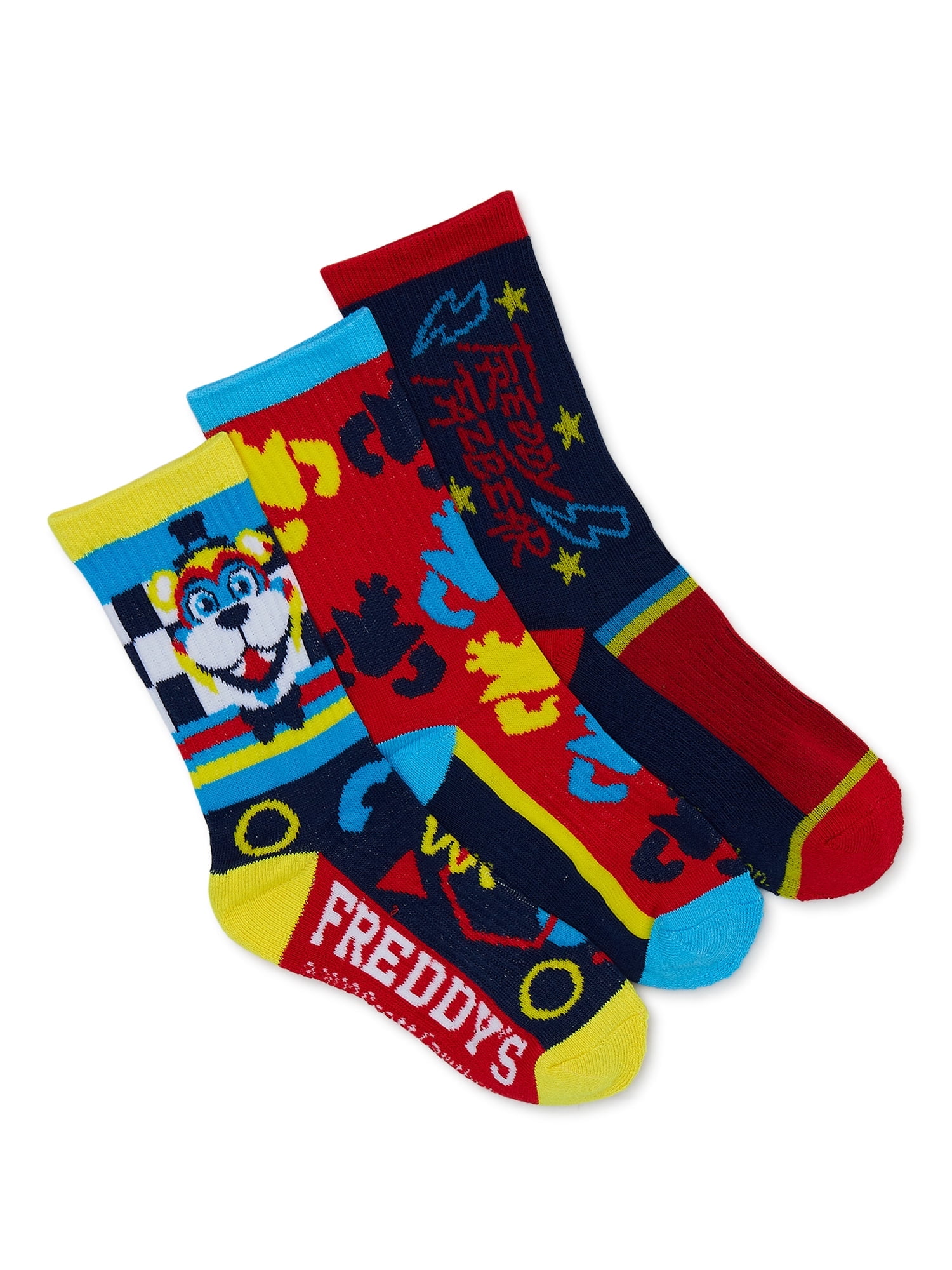 Five Nights at Freddy’s Security Breach Youth Crew Socks, 3-Pack, Sizes ...