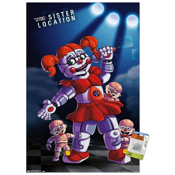 Five Nights at Freddy's: Sister Location - Baby Wall Poster with Push ...