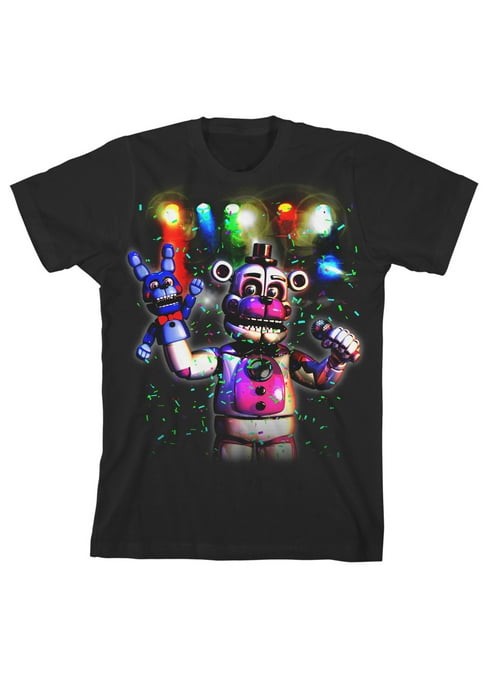 Five Nights at Freddy's Animatronic Characters Mash Up Boy's Navy T ...