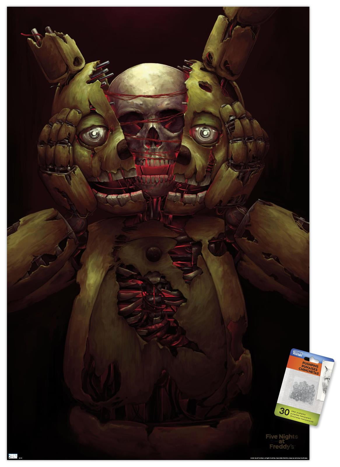 Five Nights at Freddy's - Skull Wall Poster with Push Pins, 22.375" x ...