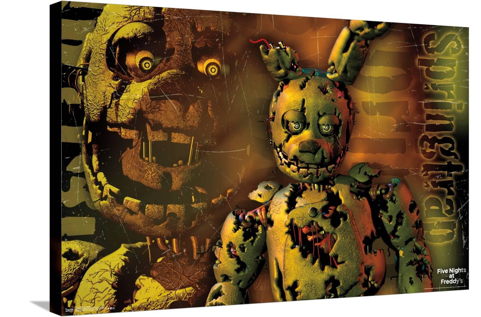Five Nights at Freddy's - Springtrap Canvas Wall Poster, 22.375" x 34 ...