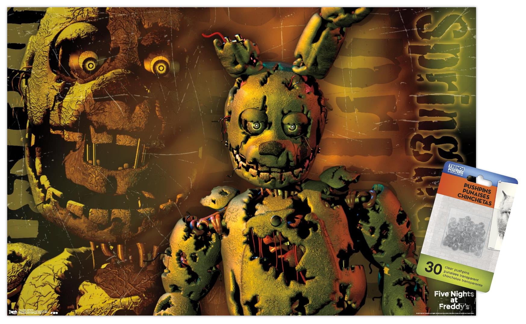 Five Nights at Freddy's - Springtrap Wall Poster with Push Pins, 14.725 ...
