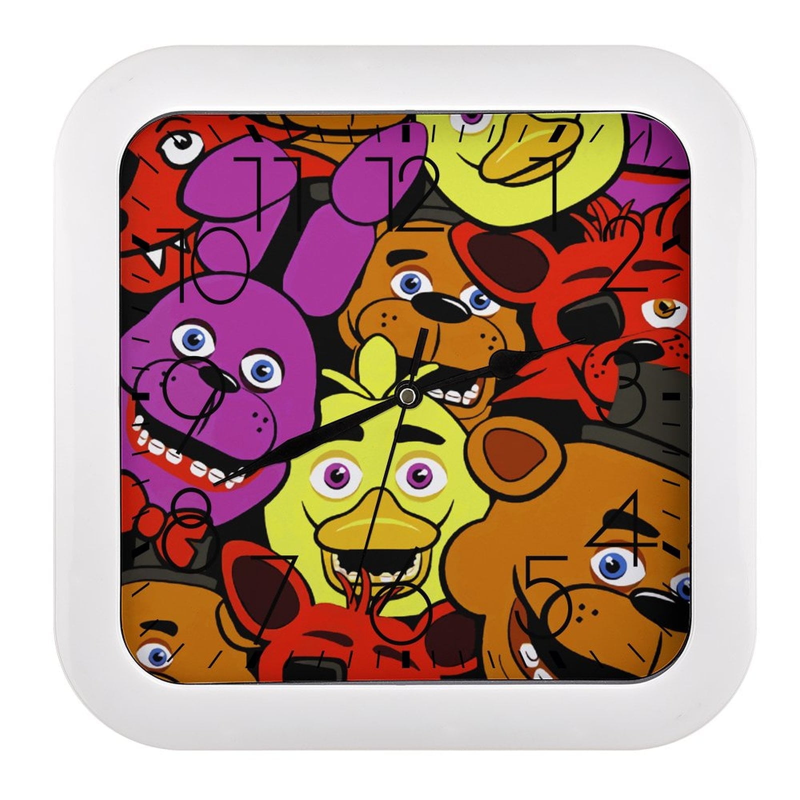 Five Nights at Freddy's Square wall clock battery operated decorative ...